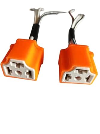 New JD Car Accessories,H4/9003/HB2 Female Ceramic Plug Wires Headlight ...