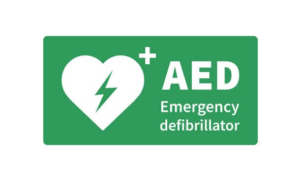 AED Emergency Defibrillator sign Sticker, Waterproof Sticker : Amazon ...