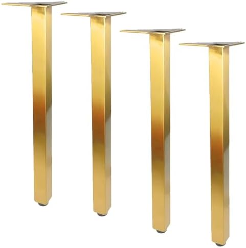 Amazon.com: Adjustable Metal Furniture Legs Set of 4 Square Tube ...