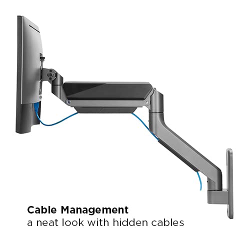 Jin Office Wall Mounted Monitor Stand Heavy Duty with Gas Spring ...