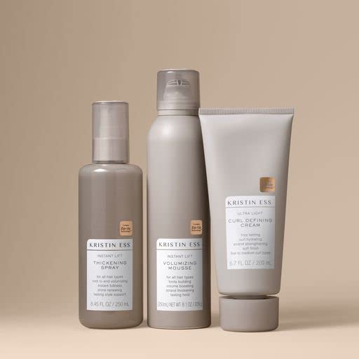 Kristin Ess Mousse voluminizadora para el cabello con aceite de ricino ...