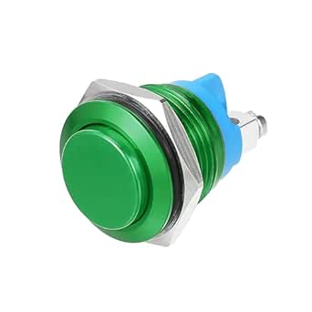 Amazon.com: uxcell 16 mm Push Button Starter Switch Metal Round Start ...