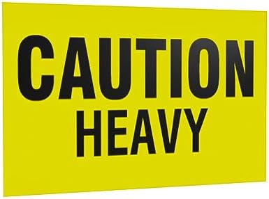 Amazon.com : Caution Heavy Sticker,2x3 inch 200pcs Yellow Heavy Lift ...