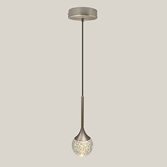 MASIVEL RGB LED Pendant Light with Remote Control, Teardrop Crystal ...