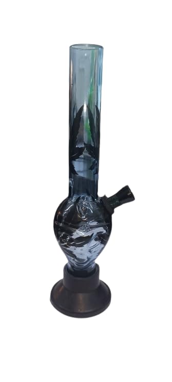 PUFF SMART 8 Inch Smoking Transparent Printed Acrylic Water Bong ...