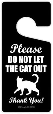 Amazon.com: Honey Dew Gifts, Please Don't Let the Cat Out, Door Hangers ...