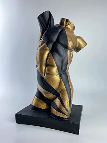 Amazon.com: Design Torso Sculpture, Torso"Gold Rise", Male Torso Statue ...