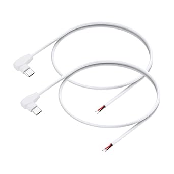 Amazon.com: PNGKNYOCN Right Angle USB C Power Pigtail Cable，2 Pack ...