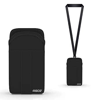 AGOZ Around The Neck Hanging Open Top Case w/Detachable Safety Lanyard ...