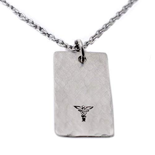 Amazon.com: Sterling Silver Medical Alert Necklace, Silver Personalized ...