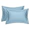 Amazon.com: Cotton Metrics Heavy Quality European Square Pillow Shams Set of 2 Teal 600TC 100% ...
