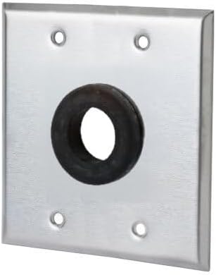 SEMTRON Cable Pass Through Rubber Grommet Wall Plate | 1" Grommet, 2 ...