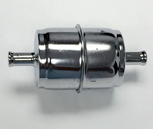 Amazon.com: Pirate Mfg Inline Fuel Filter, Chrome Canister Style, 3/8 ...