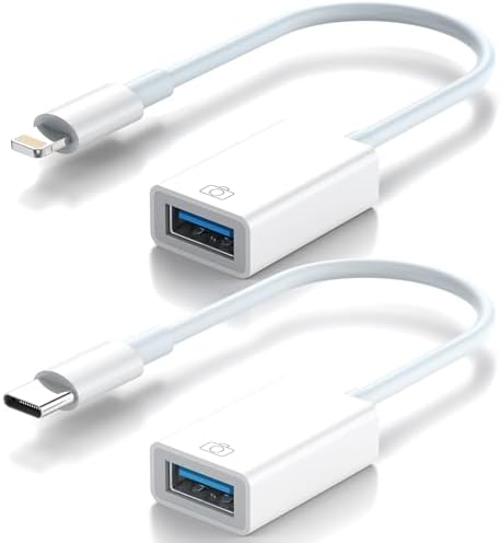 Amazon.com: [2 Pack] Lightning to USB Camera Adapter for iPhone 14/iPad ...