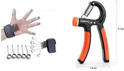 Buy xyno Best Combo of Hand Grip & Finger Exerciser Adjustable Hand ...