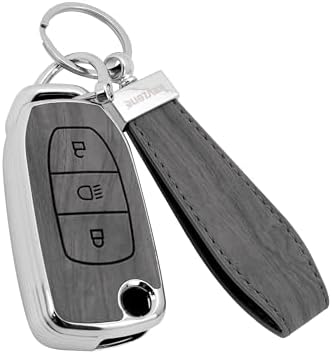 keyzone Woodgrain TPU Key Cover & Keychain for Tata Cars - Nexon ...