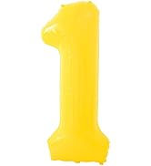 Amazon.com: KatchOn, Big, Yellow 3 Balloon Number - 40 Inch | Yellow ...