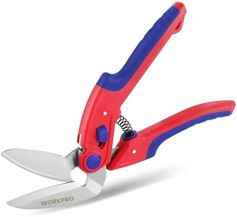 WORKPRO 250mm Heavy Duty Scissors, Multi-Purpose Angled Scissors ...