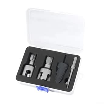 Amazon.com: Multi Purpose Pipe Threader Drill Bit Set with Internal Tap ...