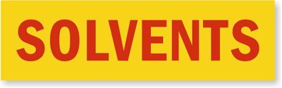 Solvents, Heavy Laminated Magnetic Labels, 24" x 7": Industrial Warning ...