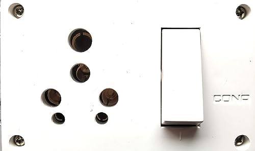 Polycarbonate Deluxe 16Amp Universal Switch Socket Box 1_Way | Dual ...