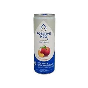 Amazon.com: Positive H2O, Positive Bev Sparkling Peach +Crv, 12 Ounce ...