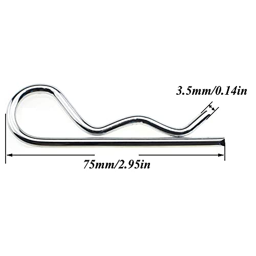 Lot de 3 épingles à ressort pour barre de remorquage, tracteurs ...