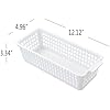 Amazon.com: Easymanie 6 Pack Slim Plastic Storage Basket, Small Desktop ...