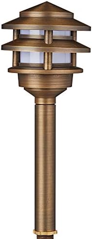 VOLT 12V 3-Tier Brass Pagoda Path Light (Bronze) for Low Voltage ...
