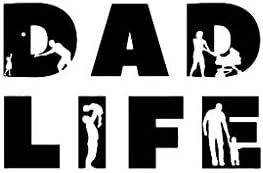 Amazon.com: Dad Life with Silhouettes NOK Decal Vinyl Sticker |Cars ...
