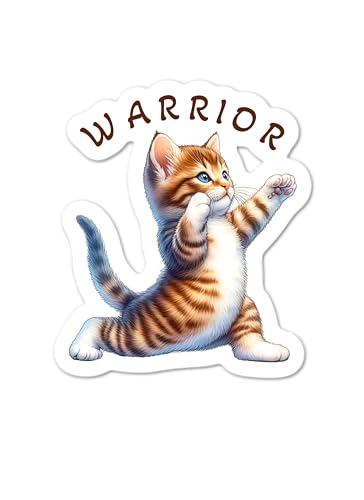 Amazon.com: CAT YOGA 3" waterproof sticker funny cute cat sticker Gifts ...