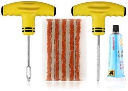 4 in 1 Universal Tubeless Tyre Puncture Repair Kit Flat Tire Puncher ...