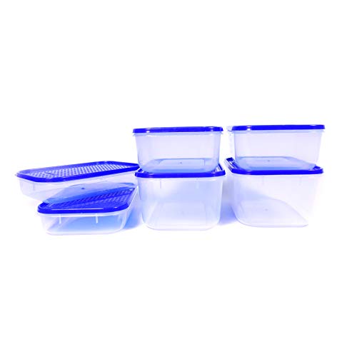 Buy Mahaware Modular Jolly Polka Plastic Container Set, Set of 6 Pieces ...