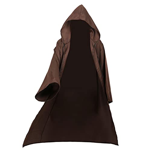 SINSEN Adult Jedi Robe Hooded Cloak Costume SW Obi Wan Kenobi Cape ...