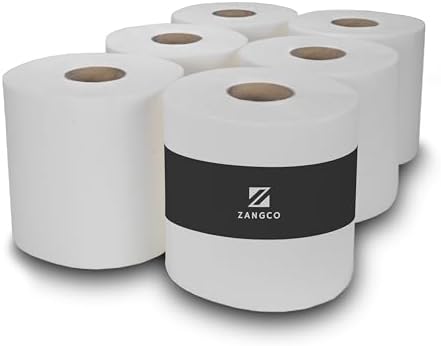 ZANGCO White Paper Towels - 6 Mega Rolls, 2-Ply, Super Absorbent, Strong & Durable, Lint-Free ...