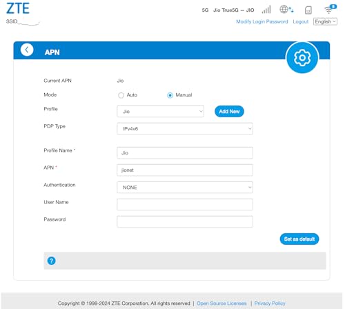 ZTE F50 5G Unlocked Dual Band Portable Pocket Wifi Router Sa /Nsa 5G ...