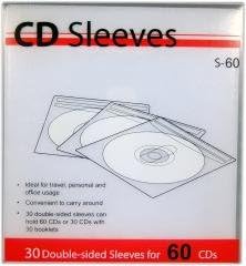 Amazon.com: 30 Double-Sided CD Sleeves for 60 CDs, Clear : Everything Else
