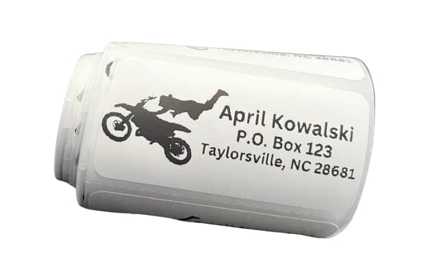 Amazon.com: Custom Stickers, Dirt Bike Return Address Labels, Address ...