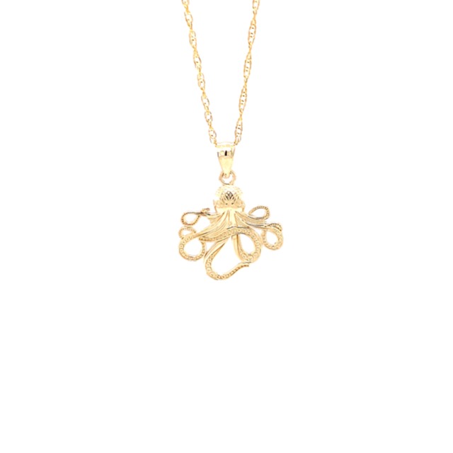 Watch Gold Enchanting Octopus Charm - 10 Karat Solid Gold on Amazon Live