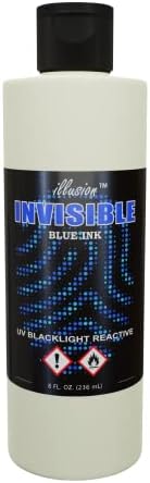 Amazon.com : UV Reactive Black Light Invisible Ink (8 Fl Oz, Blue ...