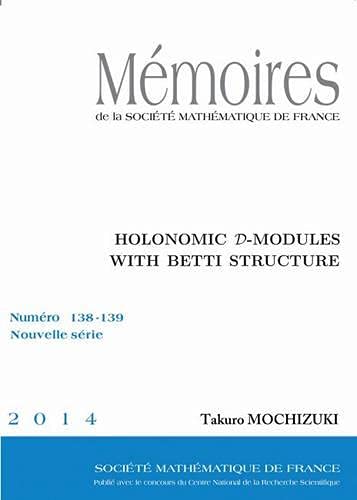 Amazon | Holonomic $mathcal D$-modules With Betti Structure (Memoires ...
