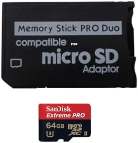 PSS PSP Memory Stick Adapter, Micro SD to Memory Stick PRO Duo ...