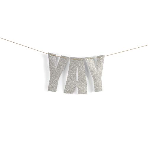 Amazon.com: Silver"YAY" Glitter Word Banner : Handmade Products