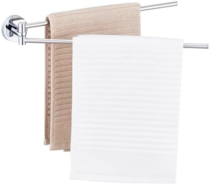 Amazon.com: Faustina Chrome Swivel Towel Rack Wall Mounted,Swing Out ...