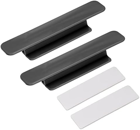 uxcell 2Pcs Self-Stick Handles, Black Plastic Self-Adhesive Instant ...