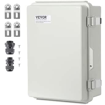 VEVOR Weather-Resistant Junction Box, Dimensions: 16.93x12.99x7.09 ...