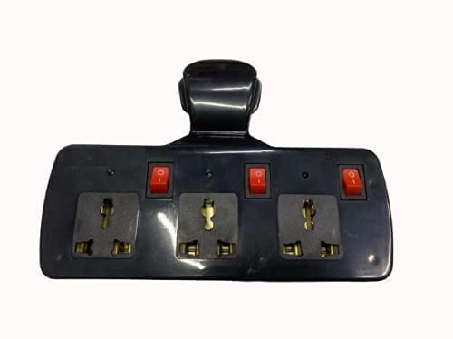 Buy MJ CAPTURE 3 PIN Multi Plug with Indicator White and Black,3 Way ...