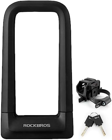 Amazon.com: ROCKBROS Bike U Lock, Heavy Duty Anti Theft Bike U Lock ...
