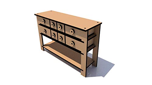 Kitchen Sideboard Kit - Dolls House Miniature - 12th Scale - Laser Cut ...