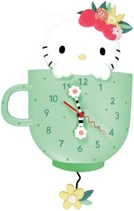 Amazon.com: Accutime Hello Kitty Face Pink Colorway Wall Clock, HK3059 ...